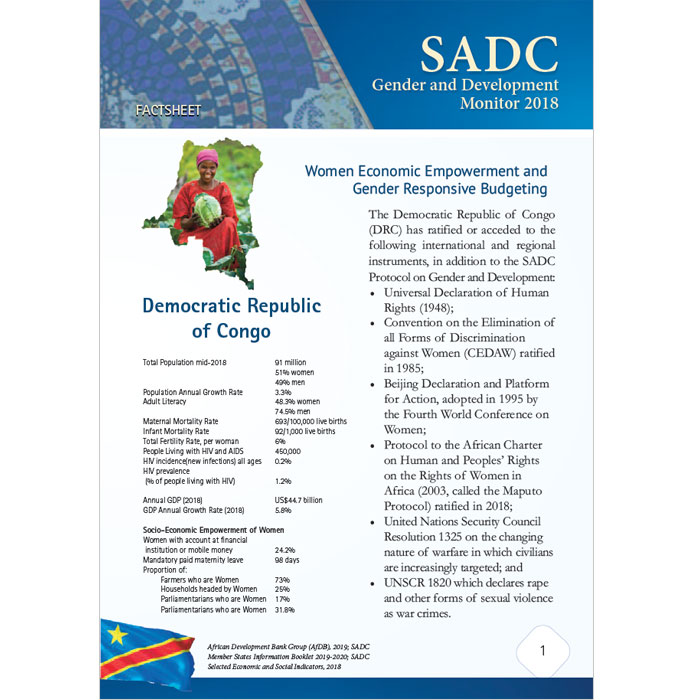 SGDM Factsheet Democratic Republic of Congo | Knowledge for Development