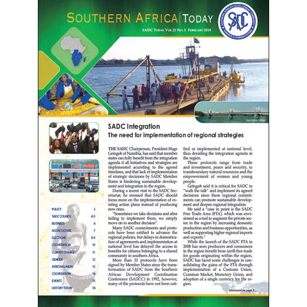 SADC Integration The need for implementation of regional strategies ...