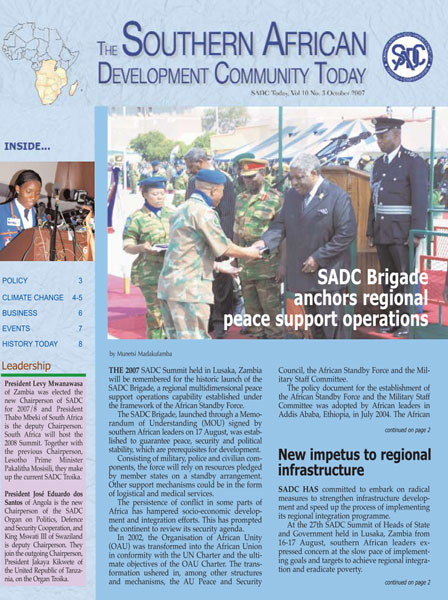 SADC Brigade anchors regional peace support operations | Knowledge for ...